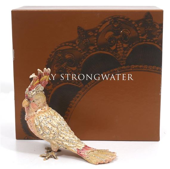 Jay Strongwater | Jay Strongwater Enamel & Jeweled Cockatoo | MutualArt