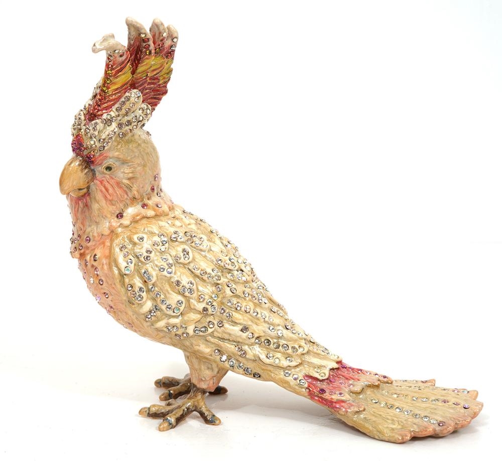 Jay Strongwater | Jay Strongwater Enamel & Jeweled Cockatoo | MutualArt