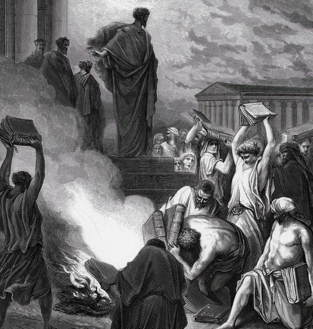 Gustave Doré | 1800s Gustave DORE Religious Wood Engraving St. Paul at ...