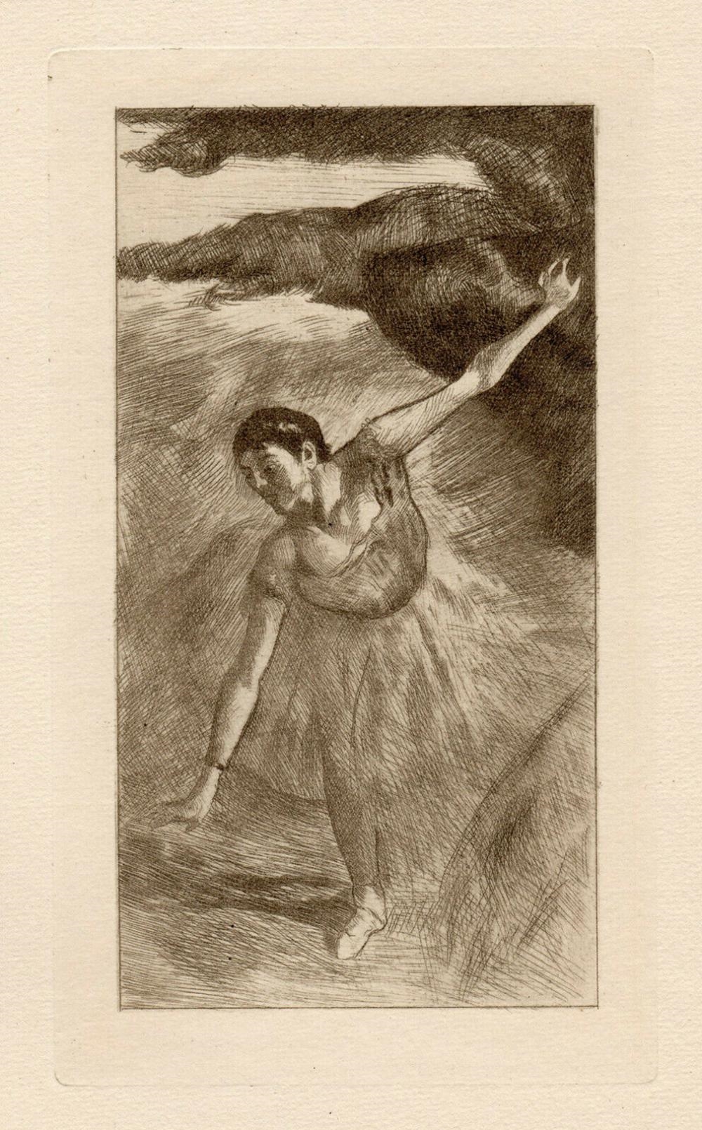 Edgar Degas | 1892 Edgar Degas Etching Ballet Dancer | MutualArt