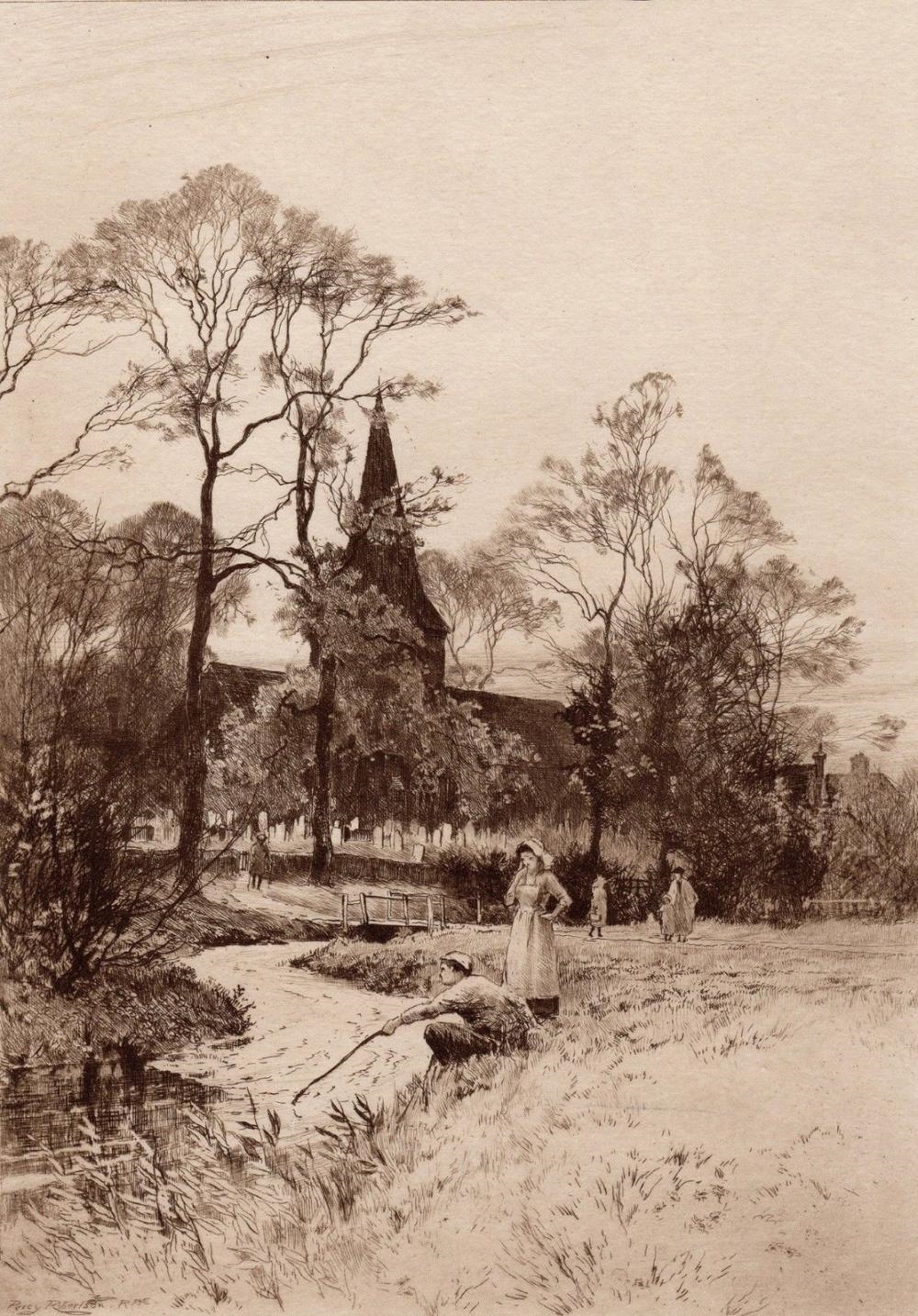 Percy Robertson | 1899 Percy Robertson Shere etching signed (1899 ...