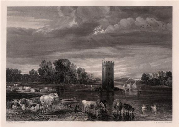 James Ward | JAMES WARD SIGNED 1800s Engraving Tabley Park | MutualArt