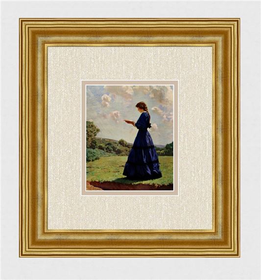 Harold Knight | HAROLD KNIGHT Antique Color Print The Young Reader ...