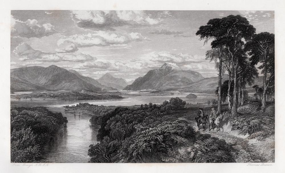Sam Bough | SAMUEL BOUGH 1800s Engraving Loch Lomond SIGNED Framed ...