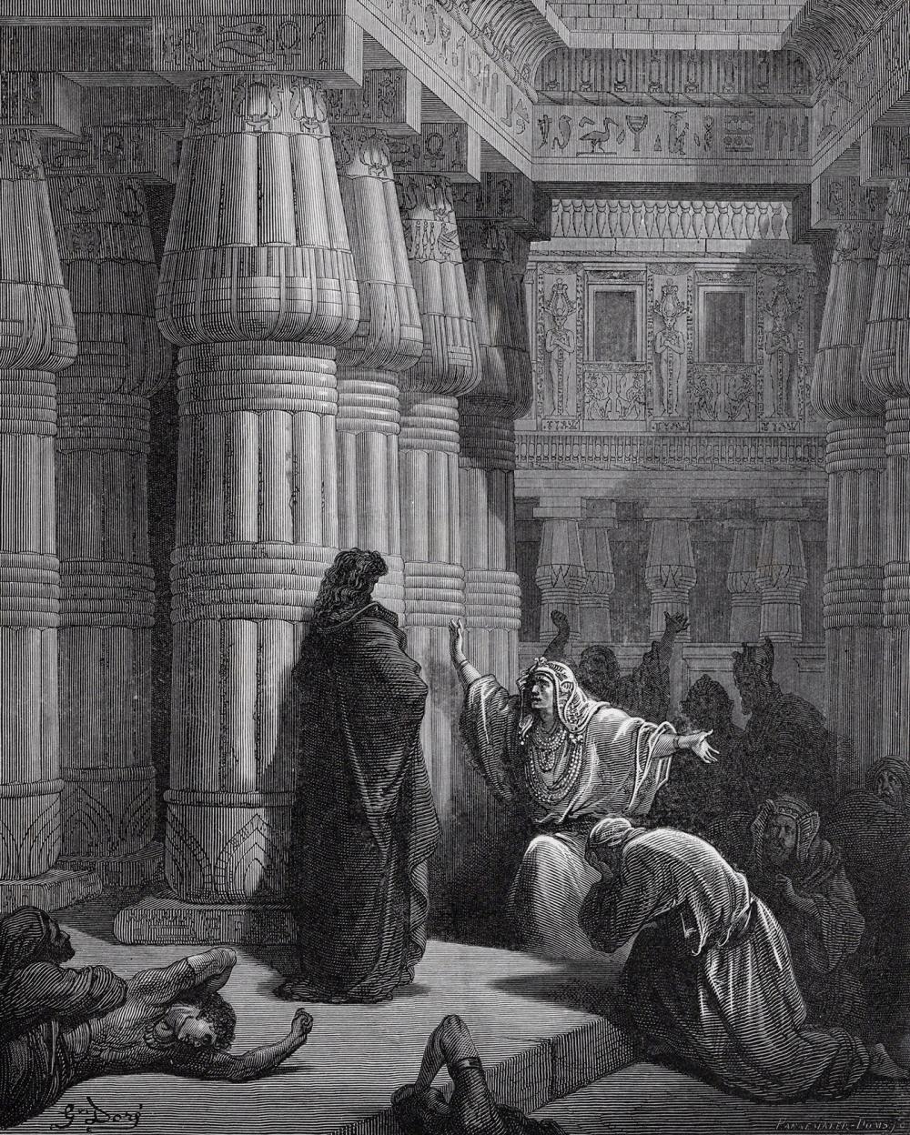 Gustave Doré | 1800s Gustave DORE Biblical Wood Engraving The Exodus ...