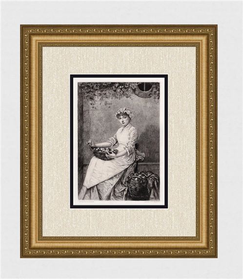 Jules Émile Saintin | Jules-Emile Saintin 1800s Antique Etching The ...