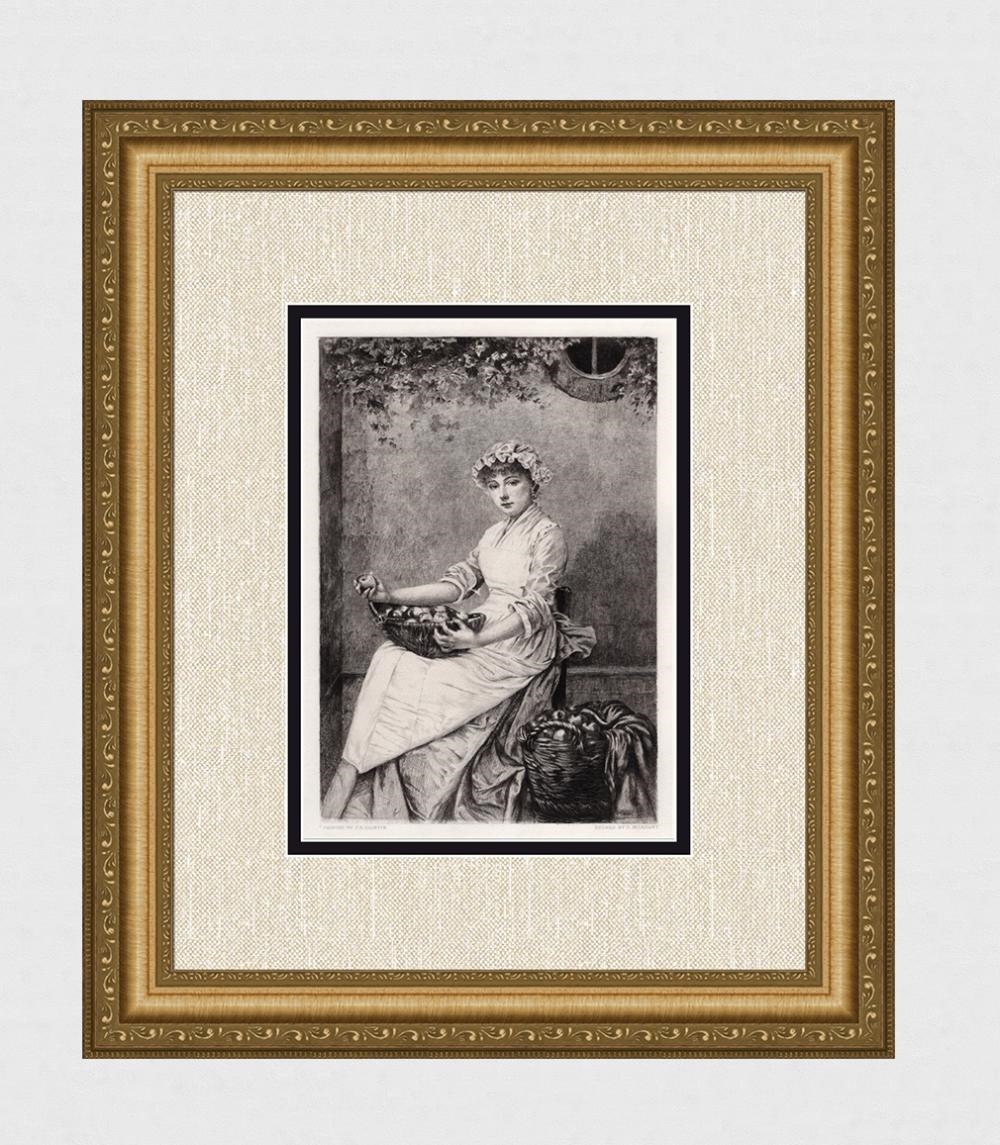 Jules Émile Saintin | Jules-Emile Saintin 1800s Antique Etching The ...