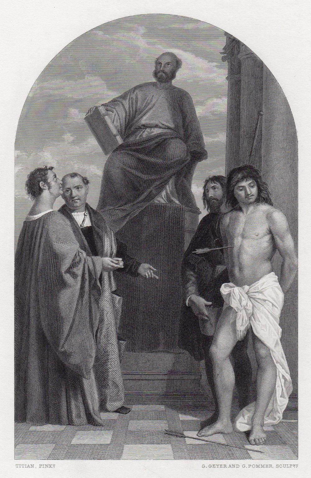 Titian | Titian St mark and Saints 1870 engraving | MutualArt