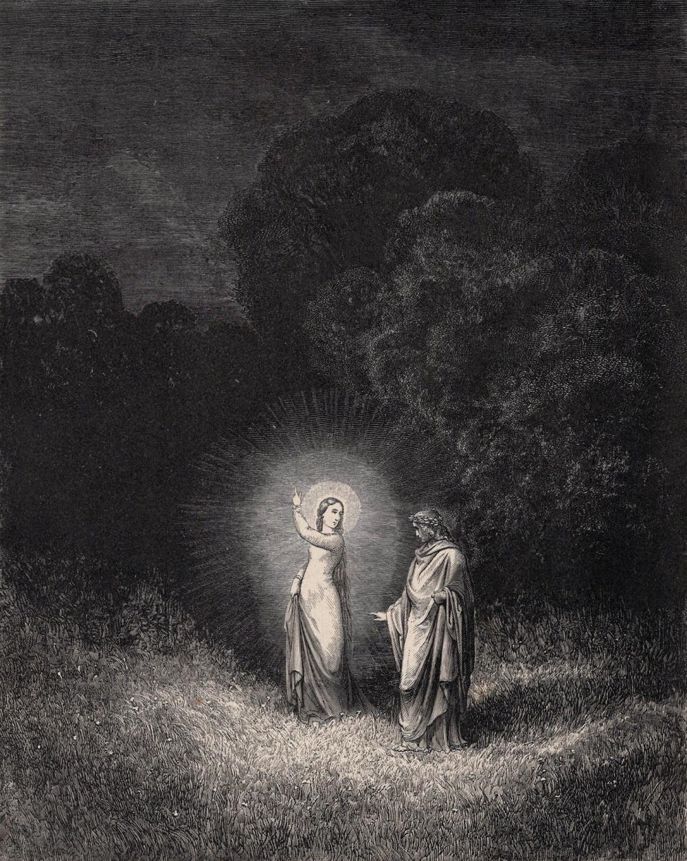 Gustave Doré | Gustave Dore Beatrice Appears to Virgil (Dante's Divine ...
