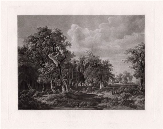 Meindert Hobbema | Meindert Hobbema Woodland Landscape 1885 print ...