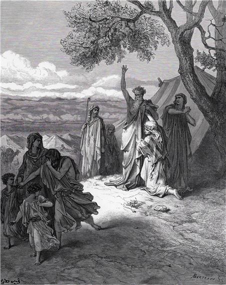 Gustave Doré | Gustave Dore 1800s Religious Woodcut Noah Curses Ham ...