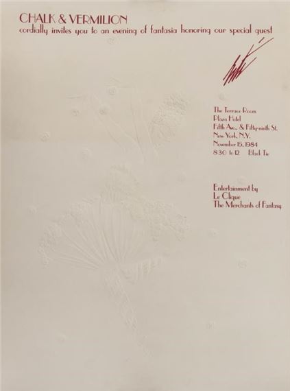 Erté | Erte Embossed Print Plaza Hotel Invitation, 1984 (1984) | MutualArt