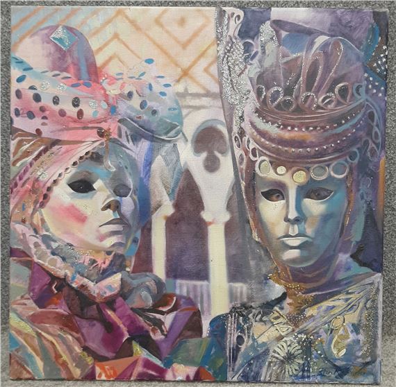 Stan Kaminski | a signed oil on canvas depicting two figures from The ...