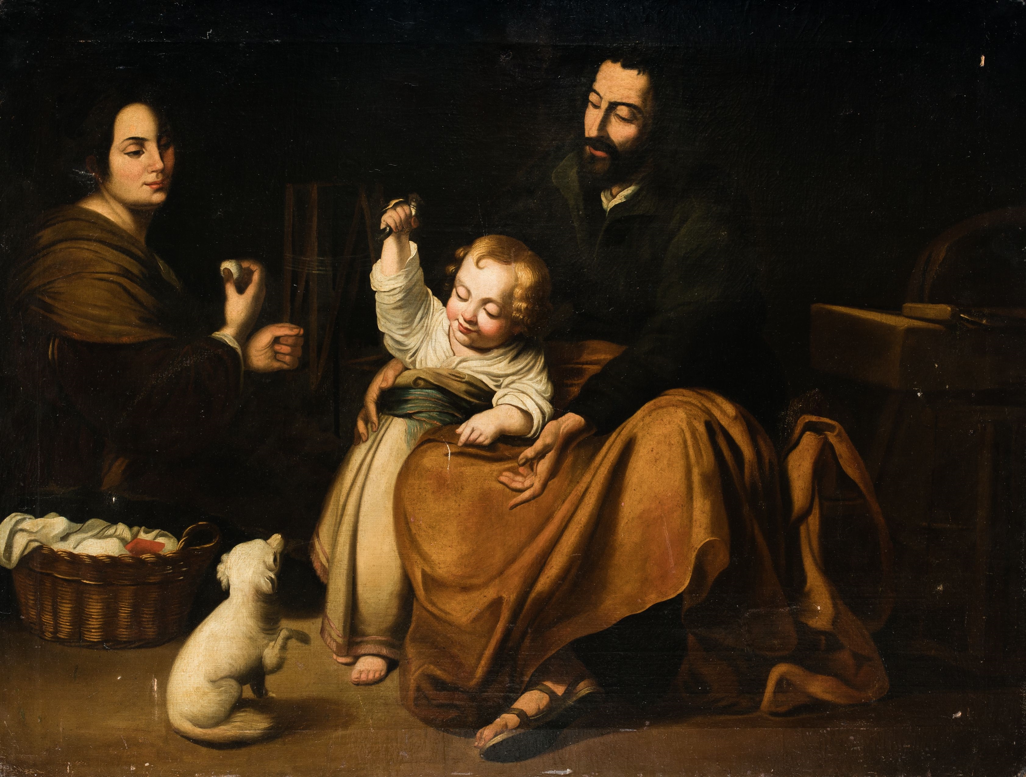 Bartolomé Estebán‏ Murillo | Holy Family with the little bird | MutualArt
