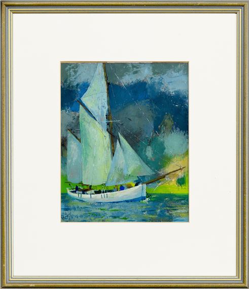 John Henderson | CARGO KETCH OFF CORNISH COAST | MutualArt