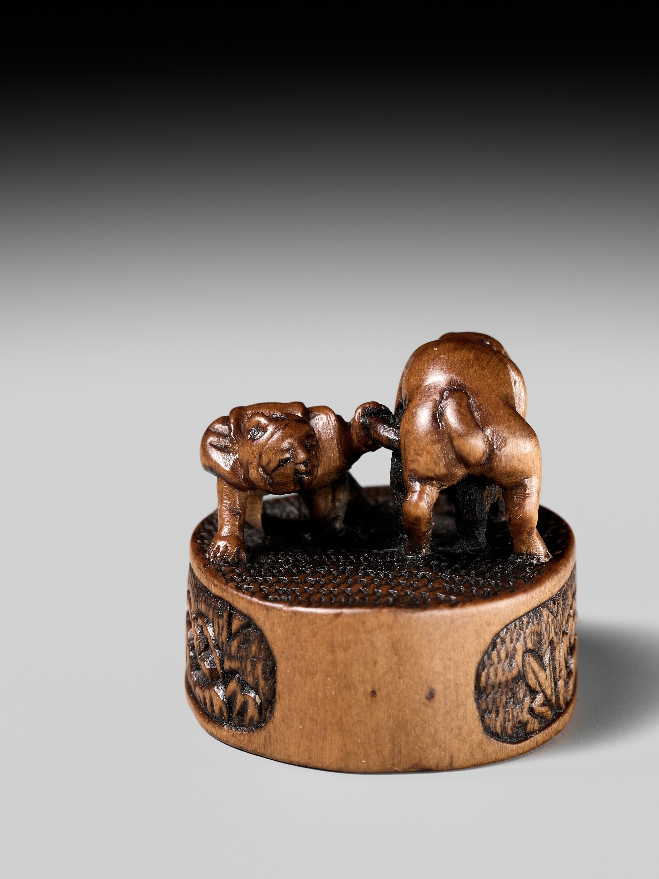 Japanese School, 19th Century | TAIZAN: A RARE MINIATURE WOOD SHUNGA ...