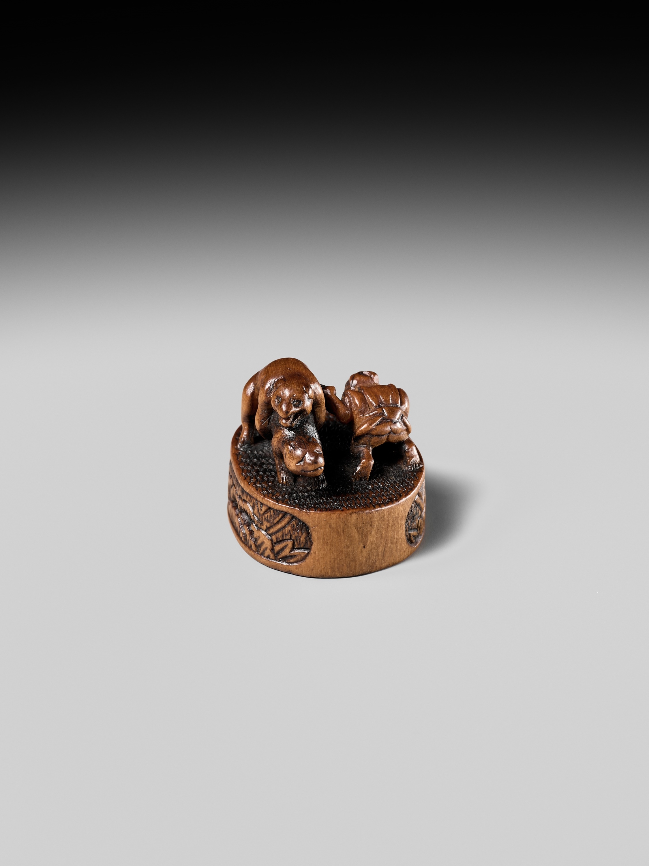 Japanese School, 19th Century | TAIZAN: A RARE MINIATURE WOOD SHUNGA ...