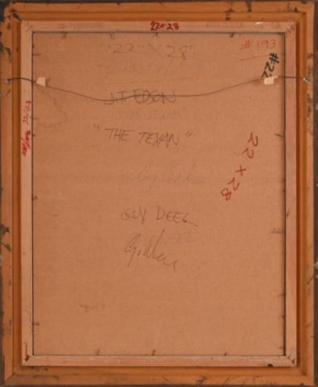 Guy Deel | The Texan, Guy Deel Original Oil Painting | MutualArt