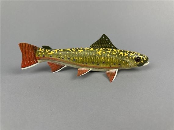Carl Christiansen | Carl Christiansen Brook Trout Fish Spearing Decoy ...