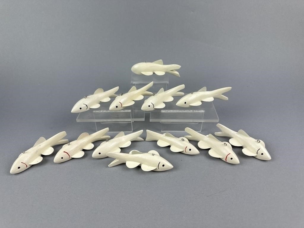 Chuck Smith | 12 Chuck Smith Fish Spearing Decoyes | MutualArt