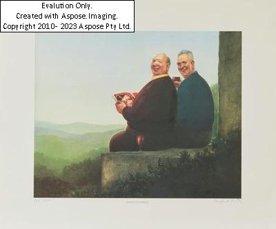 Manfred Deix | Endlich in Pension | MutualArt