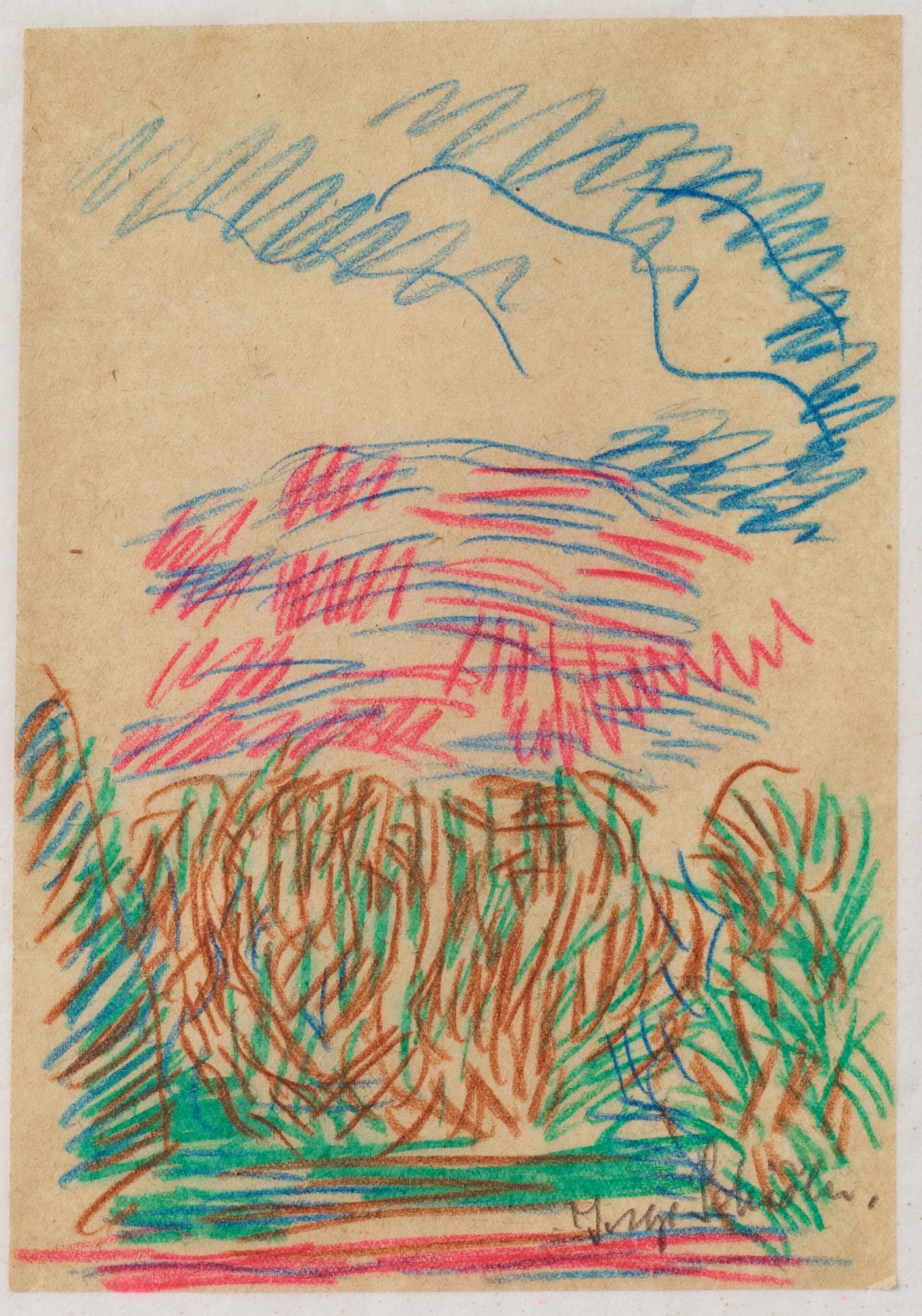 Inge Schiöler | Cliff Landscape with Bush | MutualArt