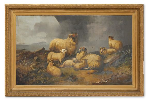Charles Jones | SHEEP IN A LANDSCAPE | MutualArt