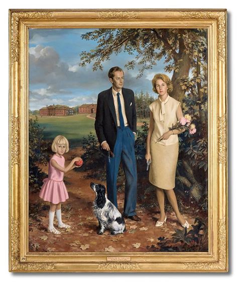 Carlos Sancha | GROUP PORTRAIT OF CHARLES, JANE AND CAMILLA LEGH (1965) | MutualArt
