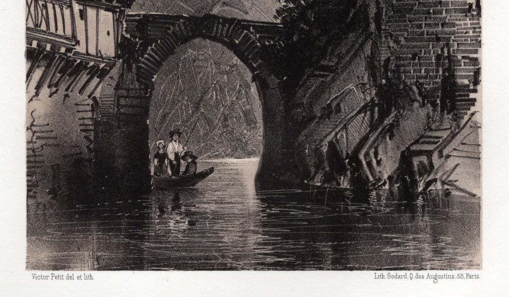 Victor Petit | VICTOR PETIT 1800s Original Lithograph Chateau De Druyes ...