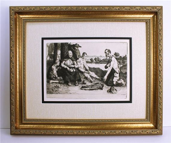William Strang | William Strang Mealtime 1884 Etching | MutualArt