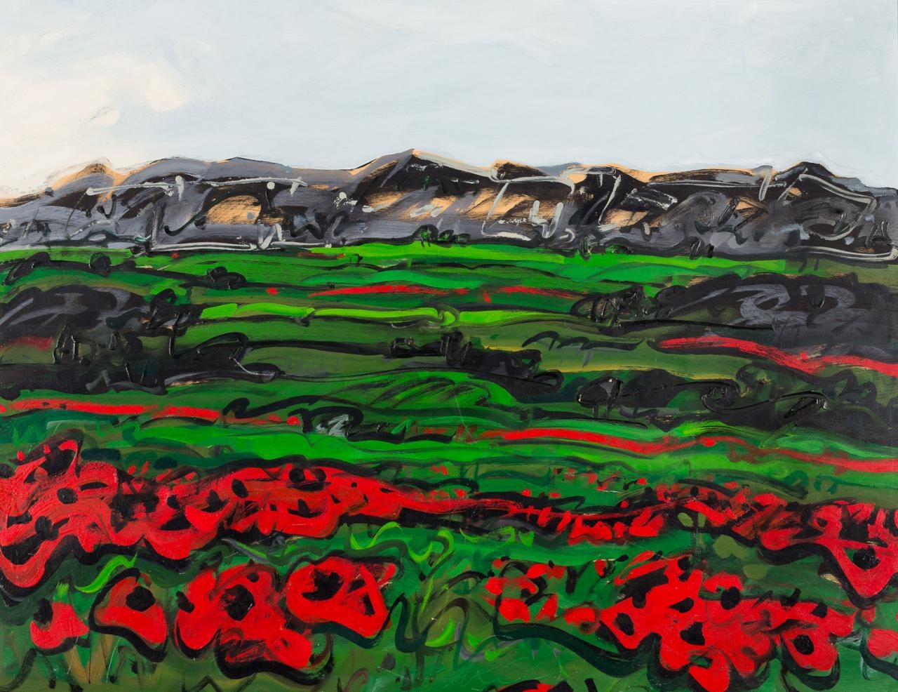 Juan Garcés | Paisaje en rojos | MutualArt