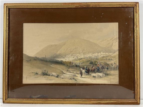 David Roberts | view of the ancient city of Shechem | MutualArt