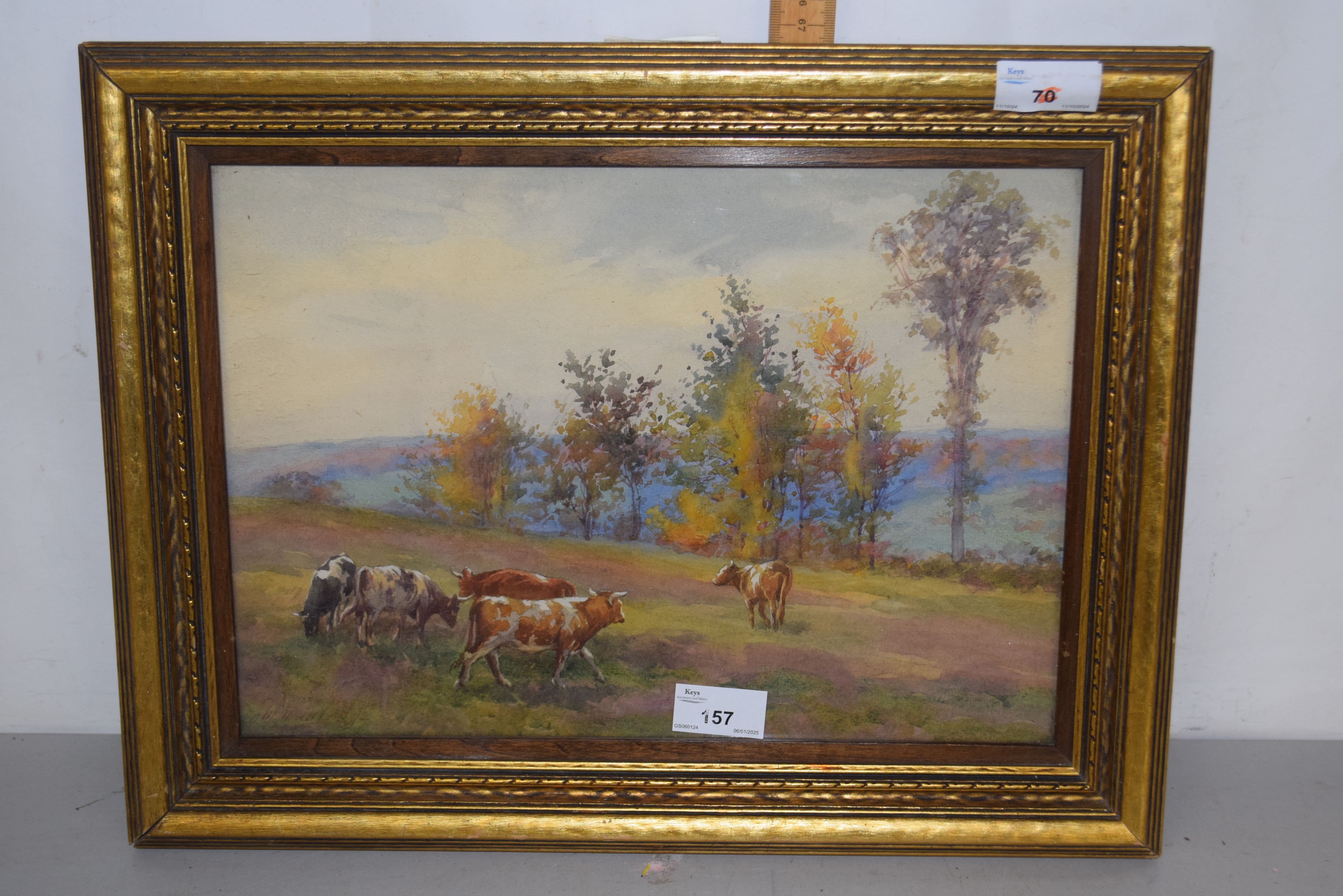 Charles Macdonald Manly | Grazing cattle | MutualArt
