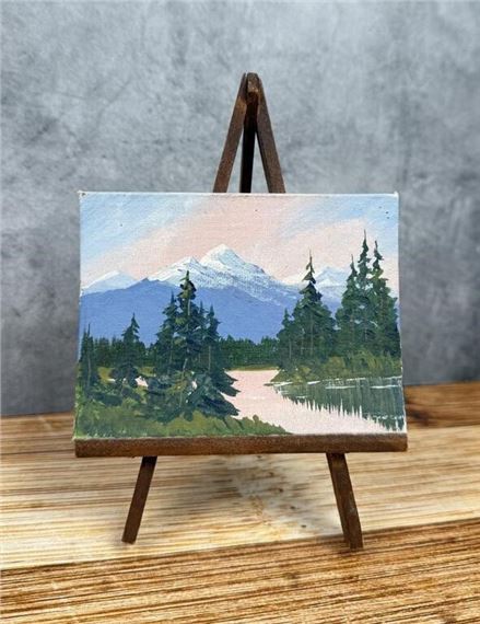 Helen Strange | Helen Strange Miniature Montana Oil Painting | MutualArt