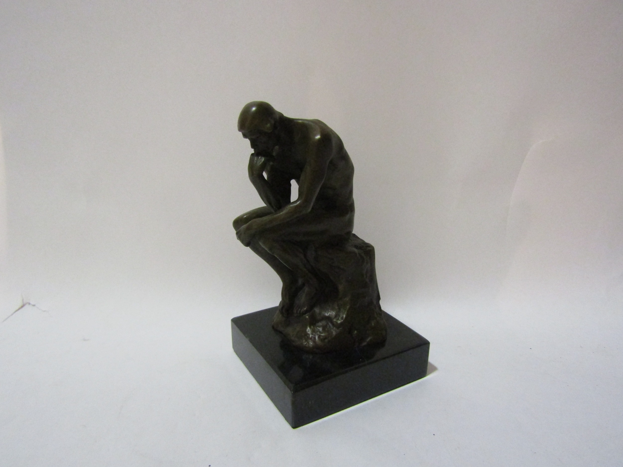 Auguste Rodin | A bronze study of The Thinker after Rodin, on marble ...