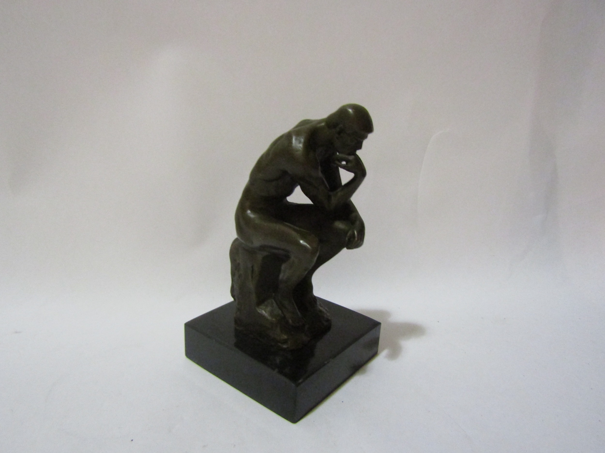 Auguste Rodin | A bronze study of The Thinker after Rodin, on marble ...