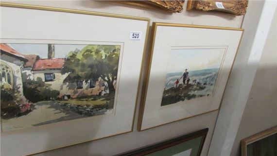 John Tookey | A pair of framed and glazed watercolours, one signed John ...