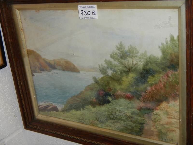 J. Leach | A coastal scene oil painting signed J Leach 1923 (1923 ...