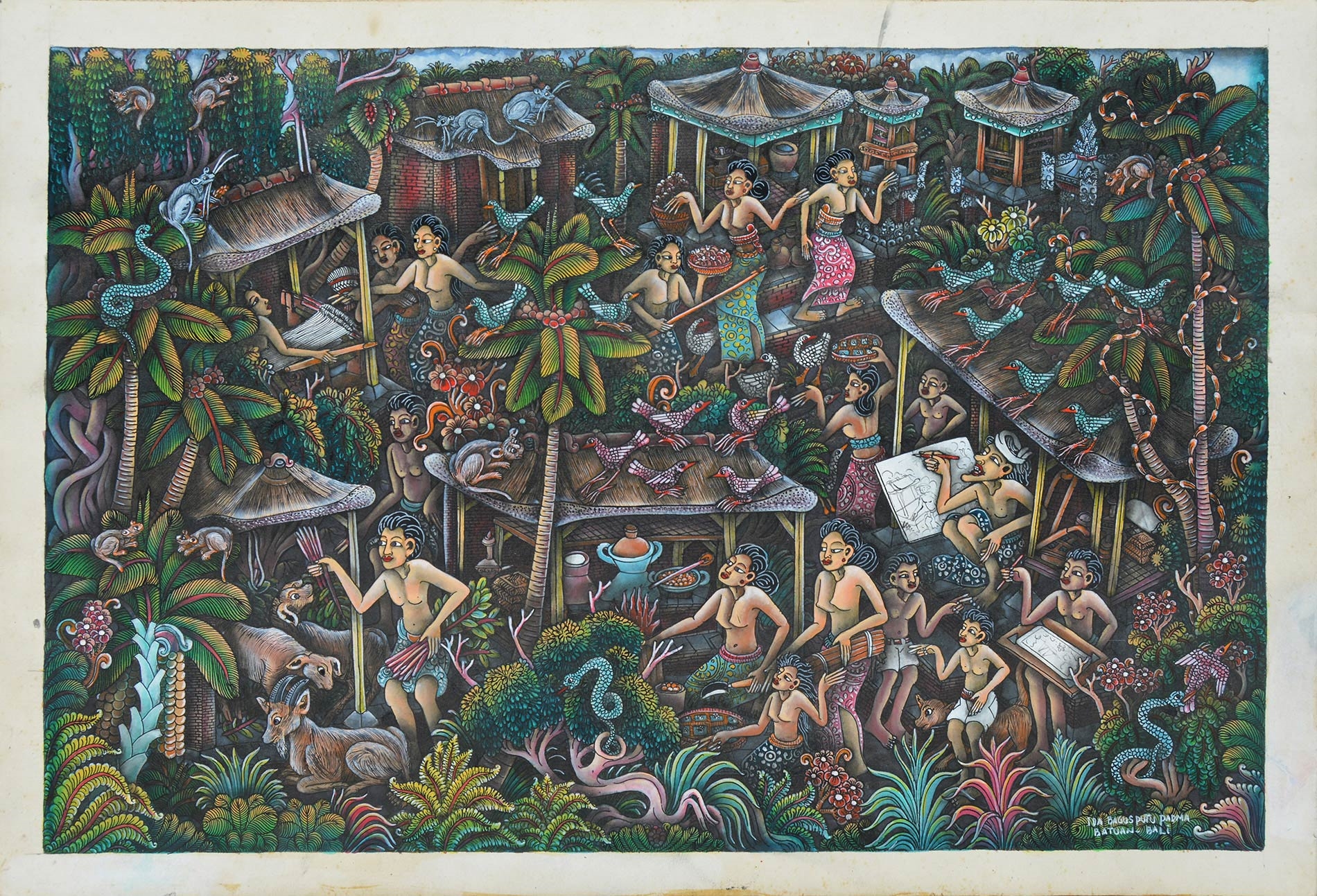 Ida Bagus Putu Padma | Village Life in Bali | MutualArt