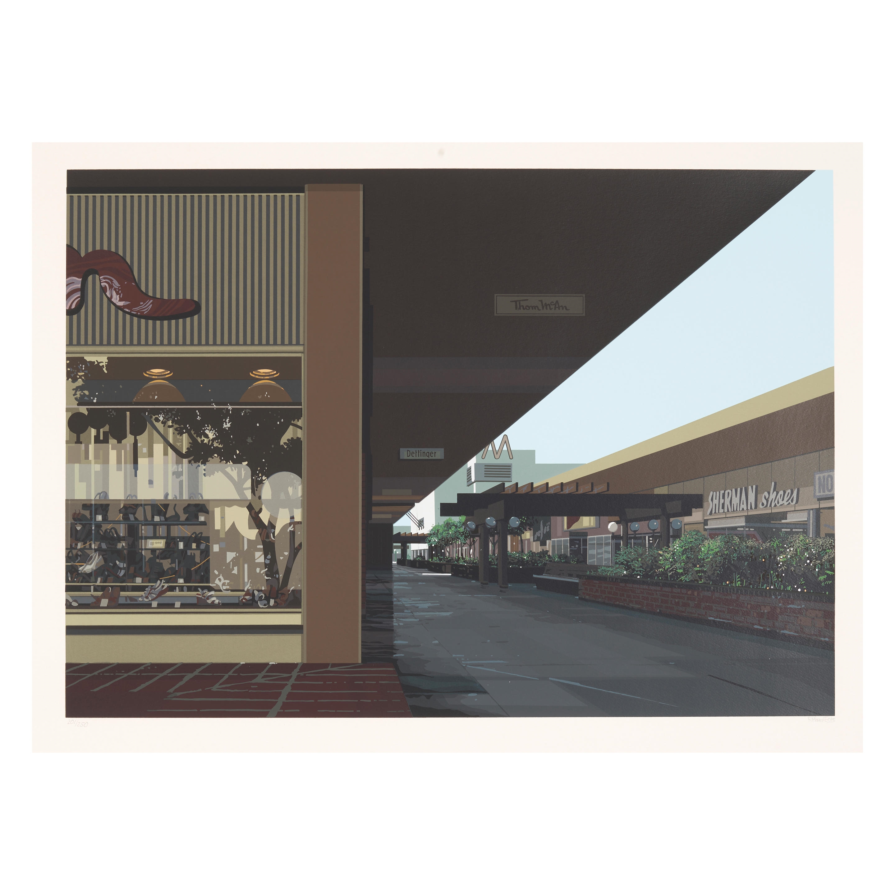 Richard Estes | Lakewood Mall, from Urban Landscapes III (1981) | MutualArt