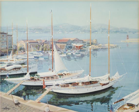 Gabriel Deschamps | HARBOR SCENE | MutualArt