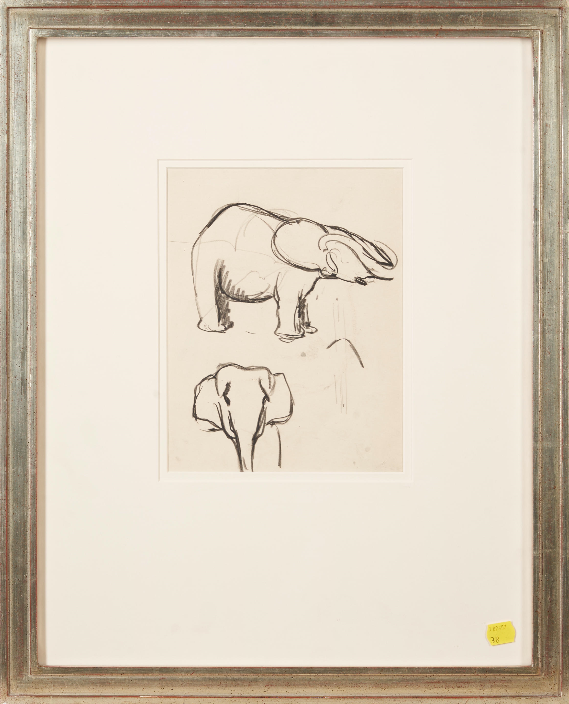 George Luks | Drawing of Elephants | MutualArt