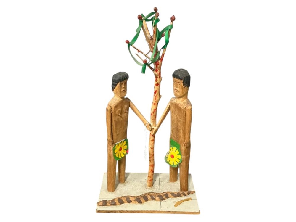 Carl McKenzie | Adam and Eve Folk Art by Carl Mckenzie | MutualArt