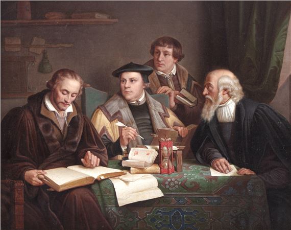 Pierre Antoine Labouchere | Martin Luther revising the Bible | MutualArt