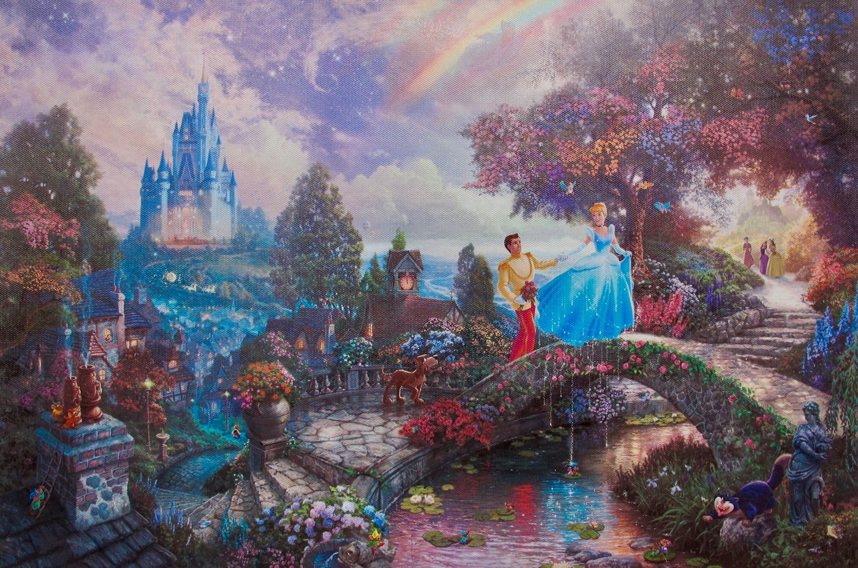 Thomas Kinkade | THOMAS KINKADE Cinderella and the Prince Giclee on ...