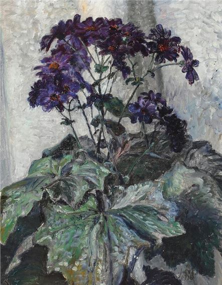 Harald Moltke | Still life with flower (1916) | MutualArt