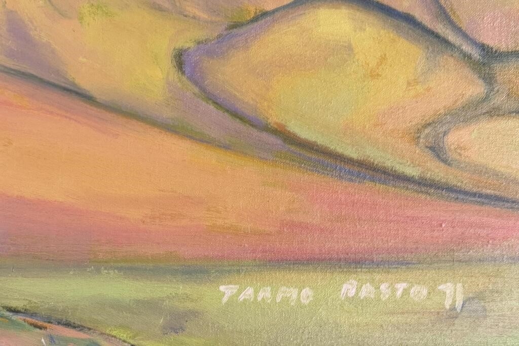 Tarmo Pasto | Tarmo Pasto Three Sentinels Oil Painting | MutualArt