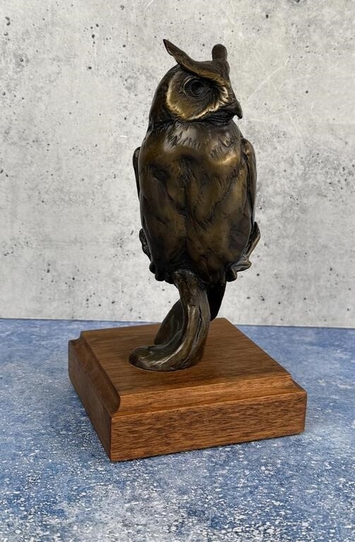 Chester Comstock | Chester Comstock Great Horned Owl Bronze (1964 ...