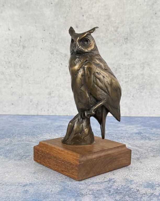 Chester Comstock | Chester Comstock Great Horned Owl Bronze (1964 ...