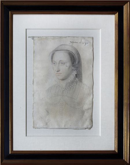 François Clouet | Clouet Chalk Drawing, Portrait of Madame de Lesigni ...
